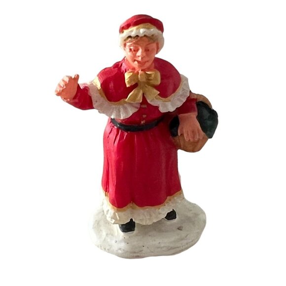 Lemax | Holiday | Lemax Village Figure Mrs Santa Lady Red Dress ...